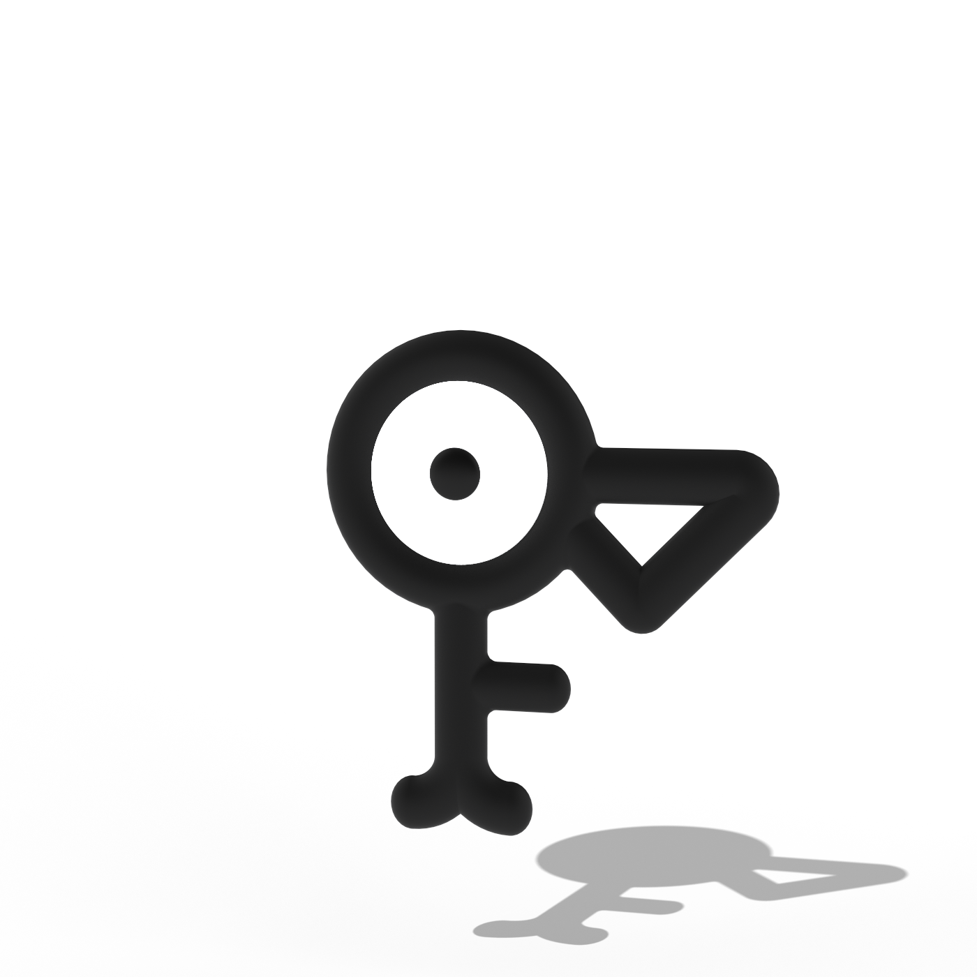 Pokémon Unown F by ZhangarG | Download free STL model | Printables.com
