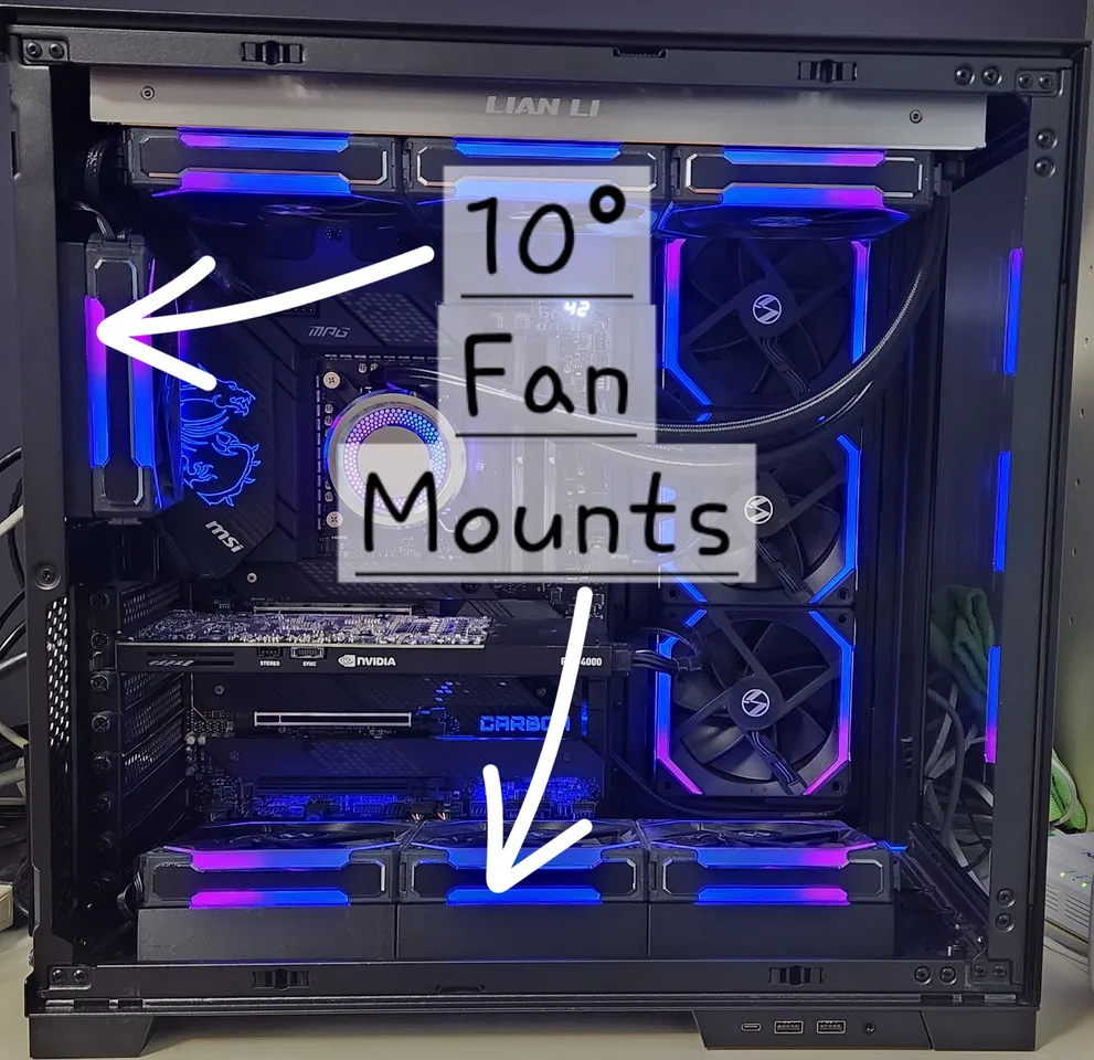 10° Computer Fan Mount by RStupplebeen | Download free STL model ...