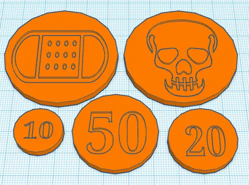 Card Game Damage counters by T Hohn | Download free STL model ...