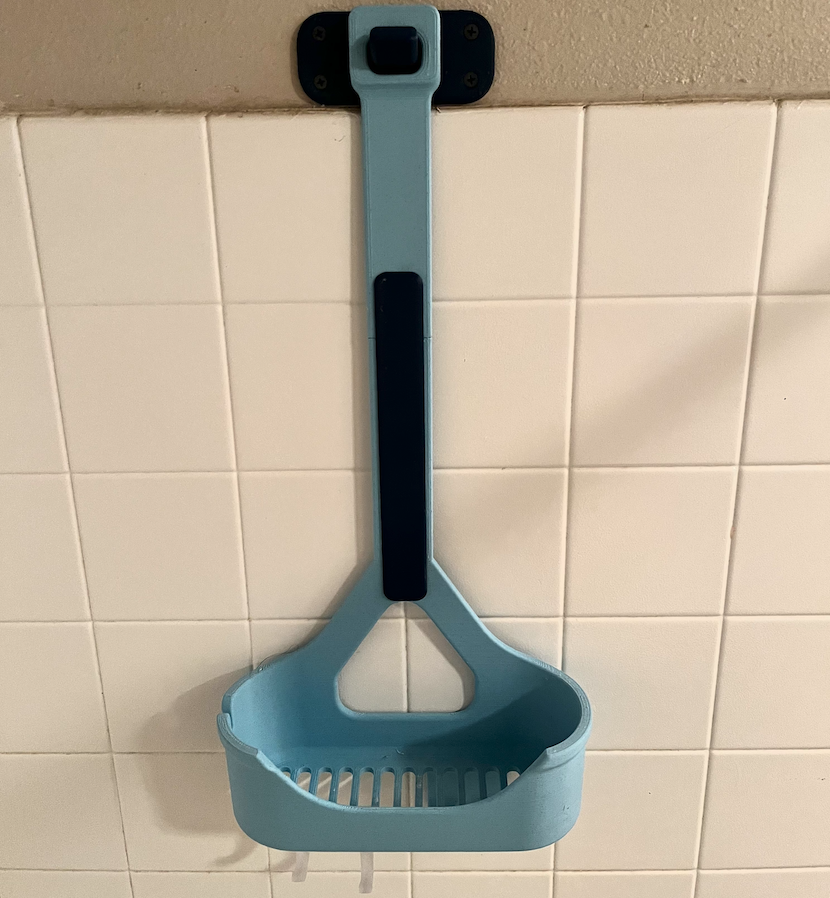 Wall Mounted Shower Caddy with Accessory Hooks by kevin | Download free ...