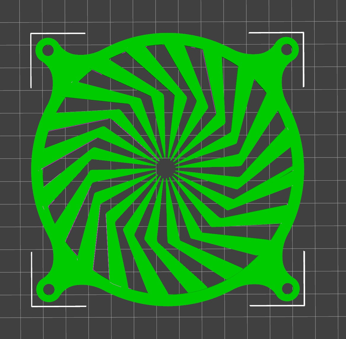 geometric fan grill by kewtd | Download free STL model | Printables.com