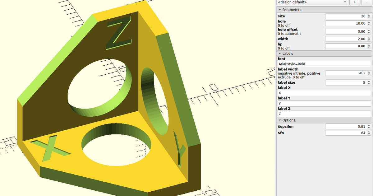 XYZ Test - Corner Bracket Customizer by orgoj3d | Download free STL ...