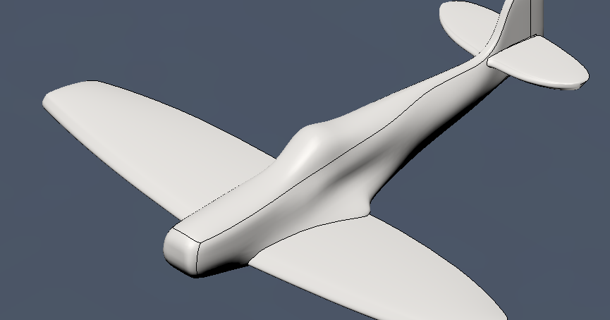 Blueprint modelled Supermarine Spitfire by jattie | Download free STL ...