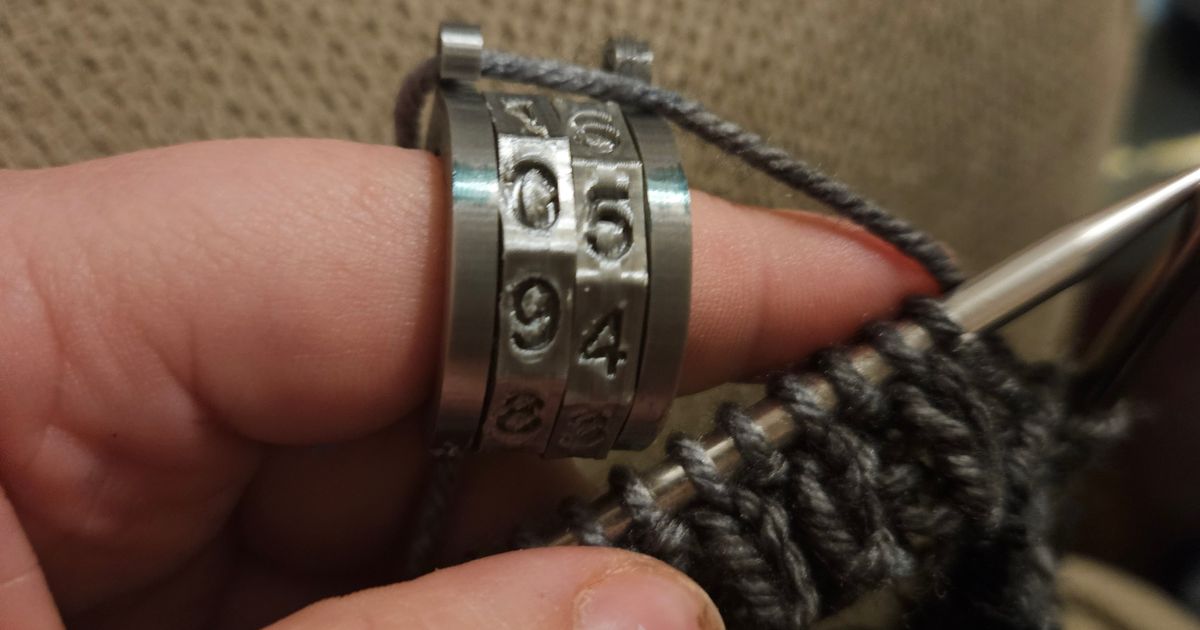Stitch/Row Counting Ring w/ Optional Yarn Hook by SaraGrapes | Download ...