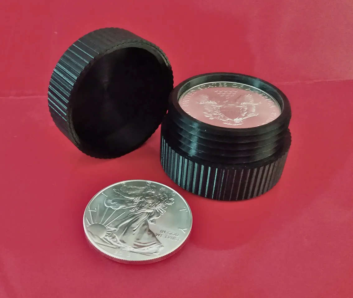 Silver Bullion Coin Container by Samuel Bauman | Download free STL ...