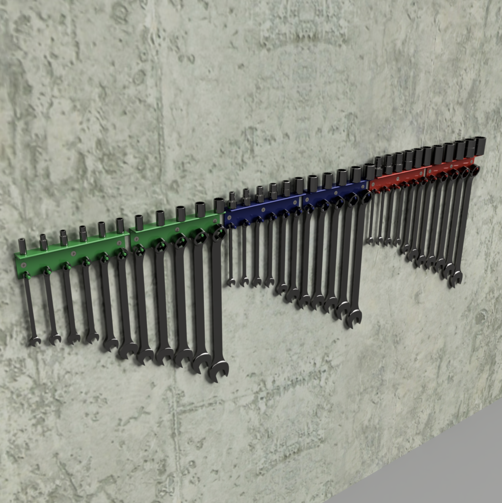 Wall Hanging Socket and Wrench Holders by SPEKERDUDE | Download free ...