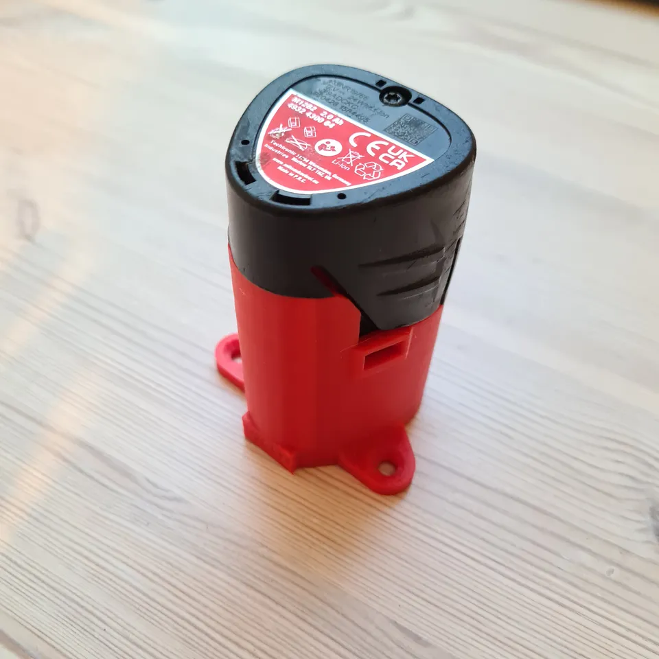 Milwaukee M12 batteryholder by Alexander Nørskov | Download free STL ...