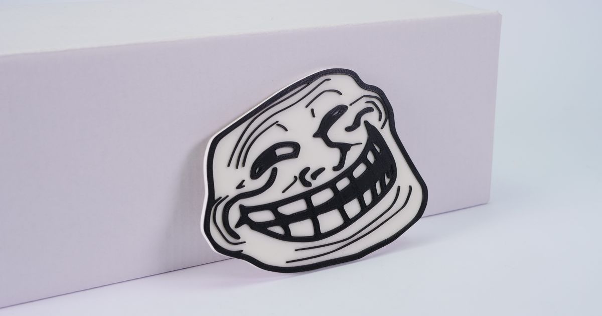 Trollface Magnet by Marcin Mączewski | Download free STL model ...