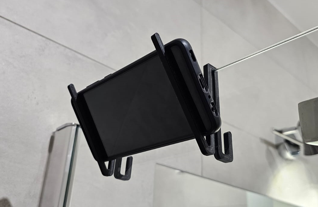 Phone shower hanger / shelf. by Dawid Ptaszyk | Download free STL model ...