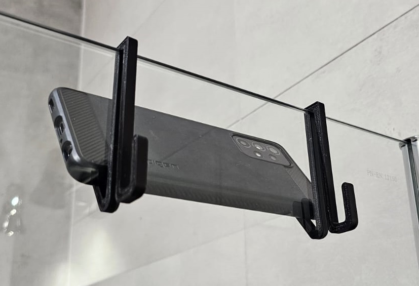 Phone shower hanger / shelf. by Dawid Ptaszyk | Download free STL model ...