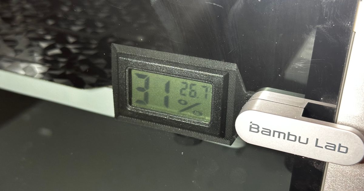 Bambu Lab X1c rectengular temperature- and hygrometer for buildchamber ...