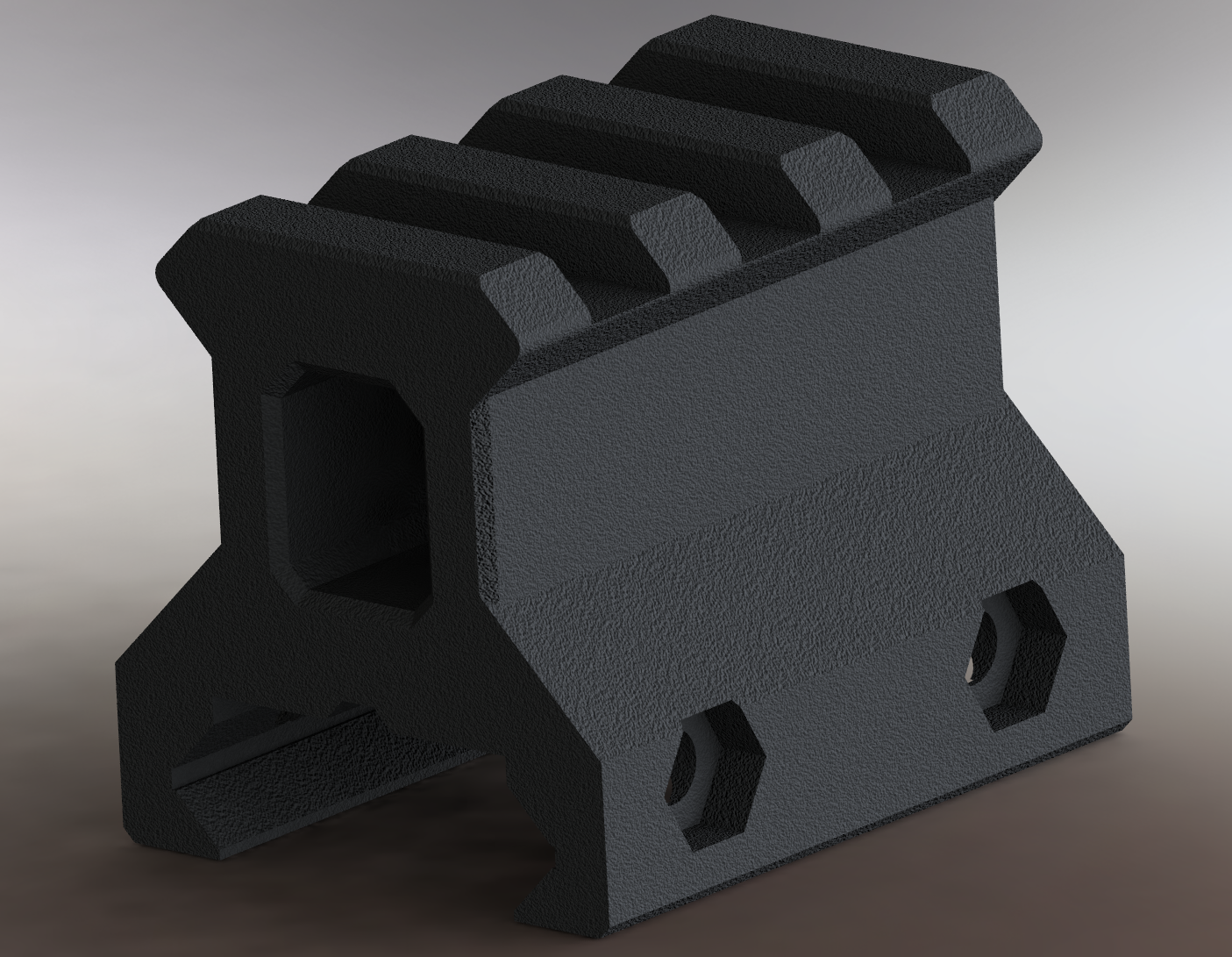 3-slot Picatinny riser by InfillTech | Download free STL model ...