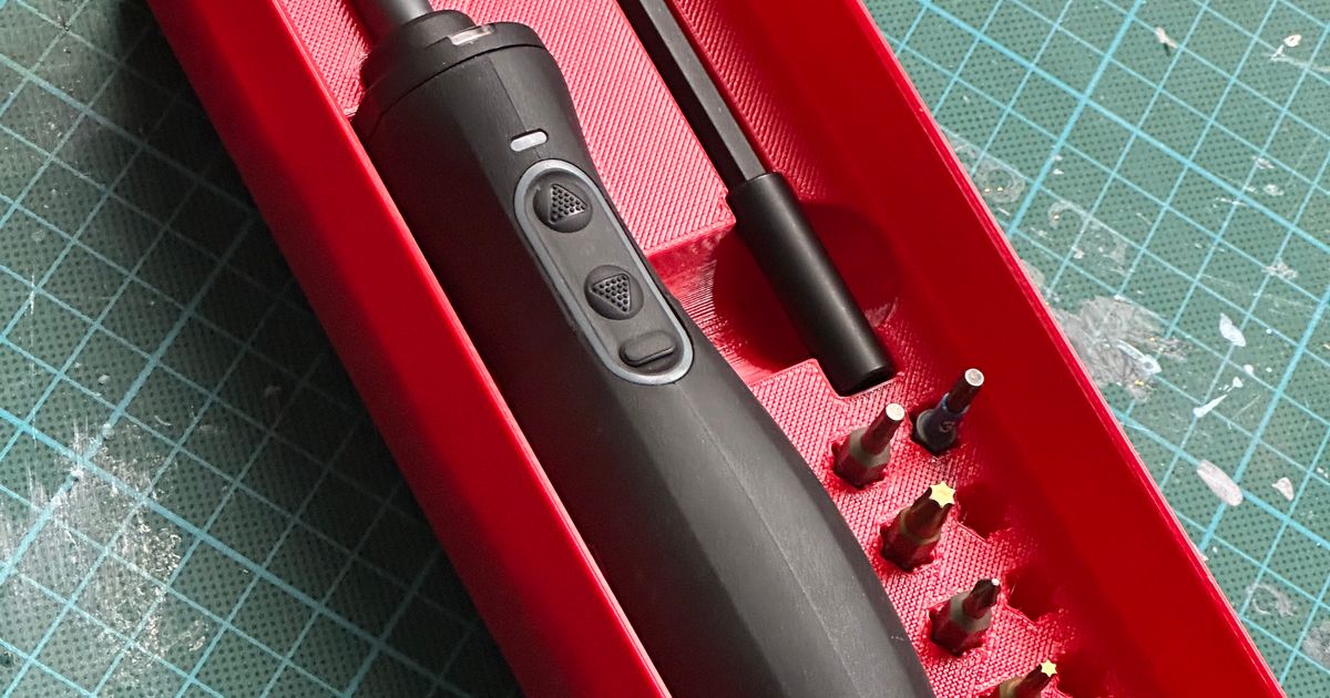 Gridfinity Wiha zai electronic screwdriver holder bin stackable by Andreas Fink | Download free ...