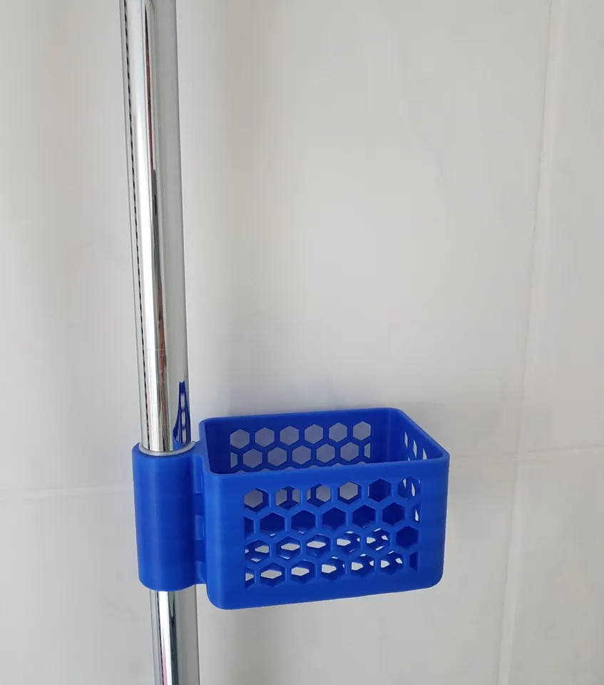 Soap dish, Bottle tray and Basket for Shower Rod by vivamus3d ...
