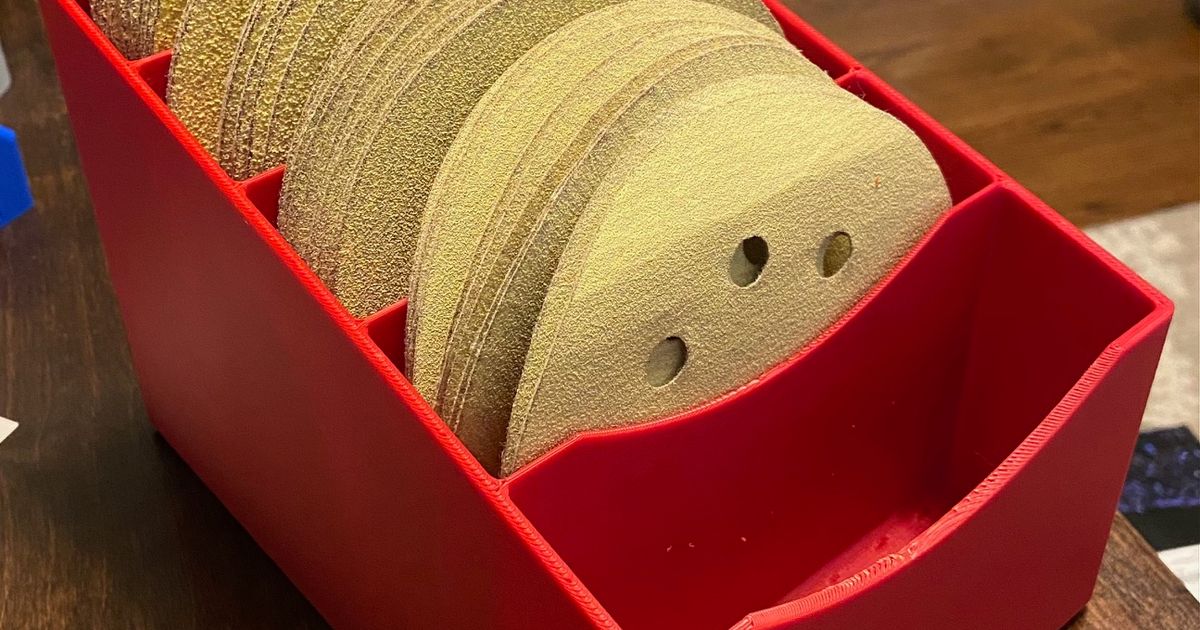 5 in Sanding Disk Holder/Organizer by T Fricke | Download free STL ...