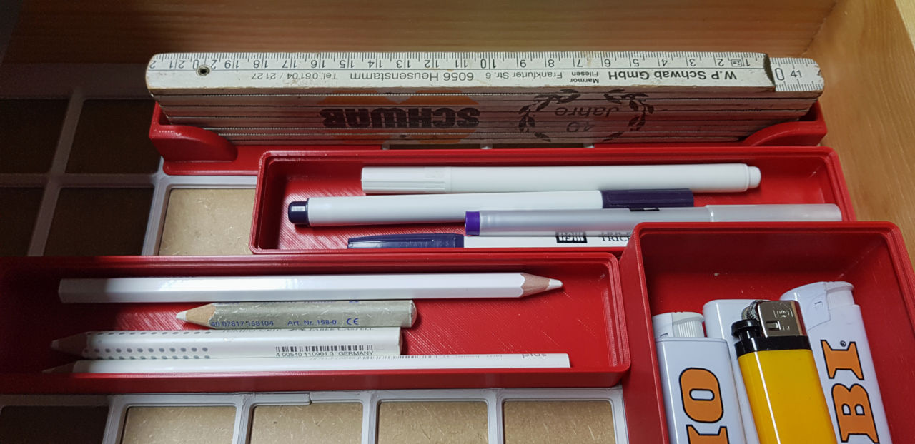 Folding Ruler Tray for Gridfinity by Tiggr | Download free STL model ...