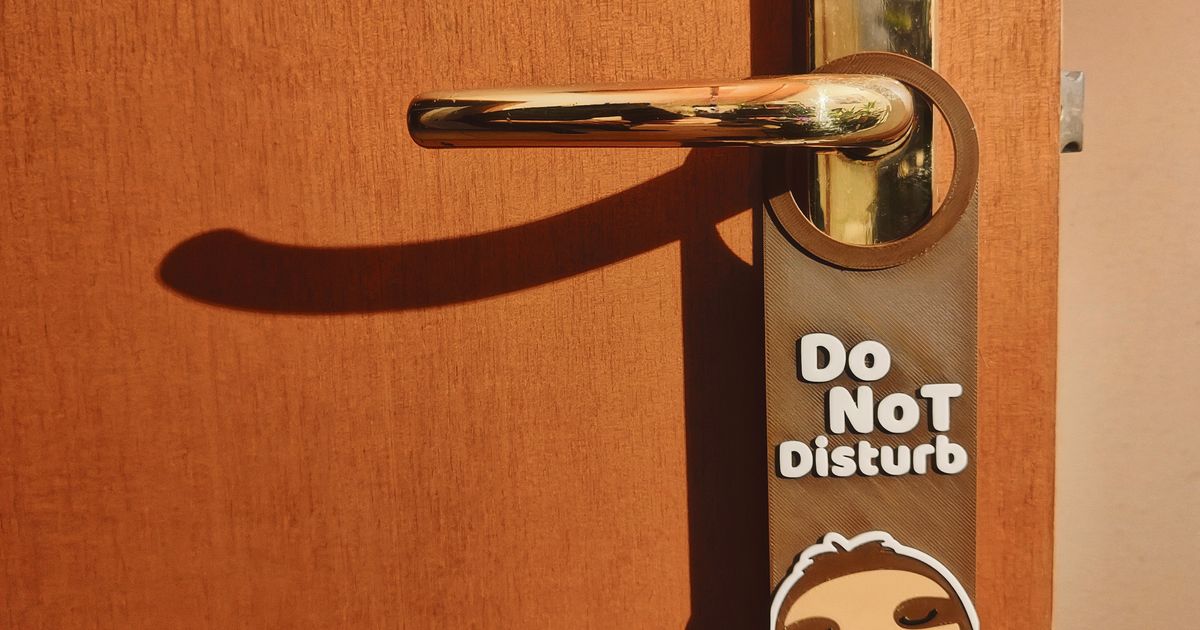 Do Not Disturb (Sloth) by Sparks3D | Download free STL model ... Do Not Disturb (Sloth) by Sparks3D | Download free STL model ...