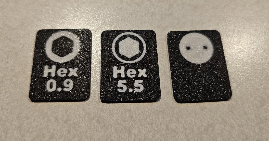 One-Part labels for two color printing by akoetzle | Download free STL ...