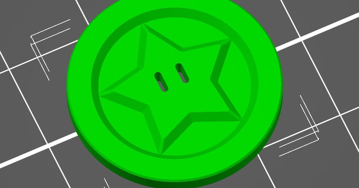 1 € Super Mario Star shopping cart coin - one Euro - Print 100 of these ...