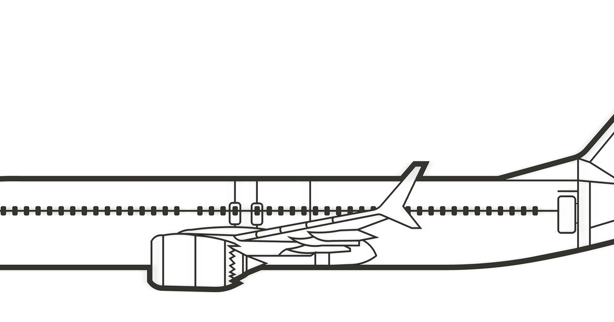 737 Max- Side View - Silhouette v2 by Chris D | Download free STL model ...