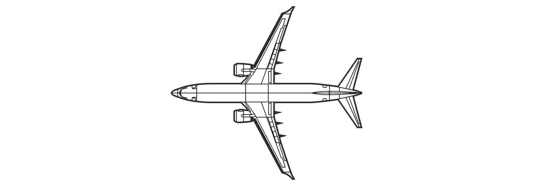 737 Max - Top View - Silhouette by Chris D | Download free STL model ...