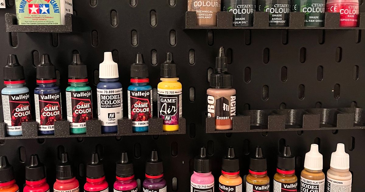 Skadis / Skådis - miniature paint holder (Vallejo / Citadel / Pro Acryl ...