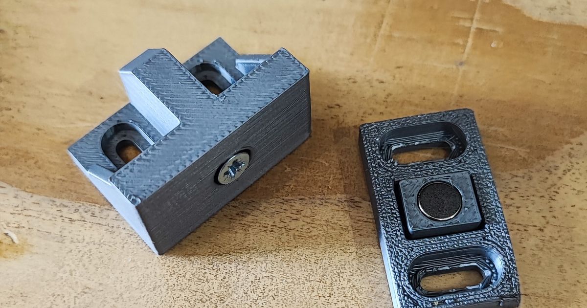 Magnetic Furniture Latch by dbw_dad | Download free STL model ...