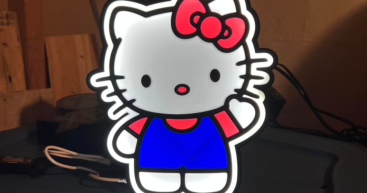 Hello Kitty Light Box by David Roberts | Download free STL model ...