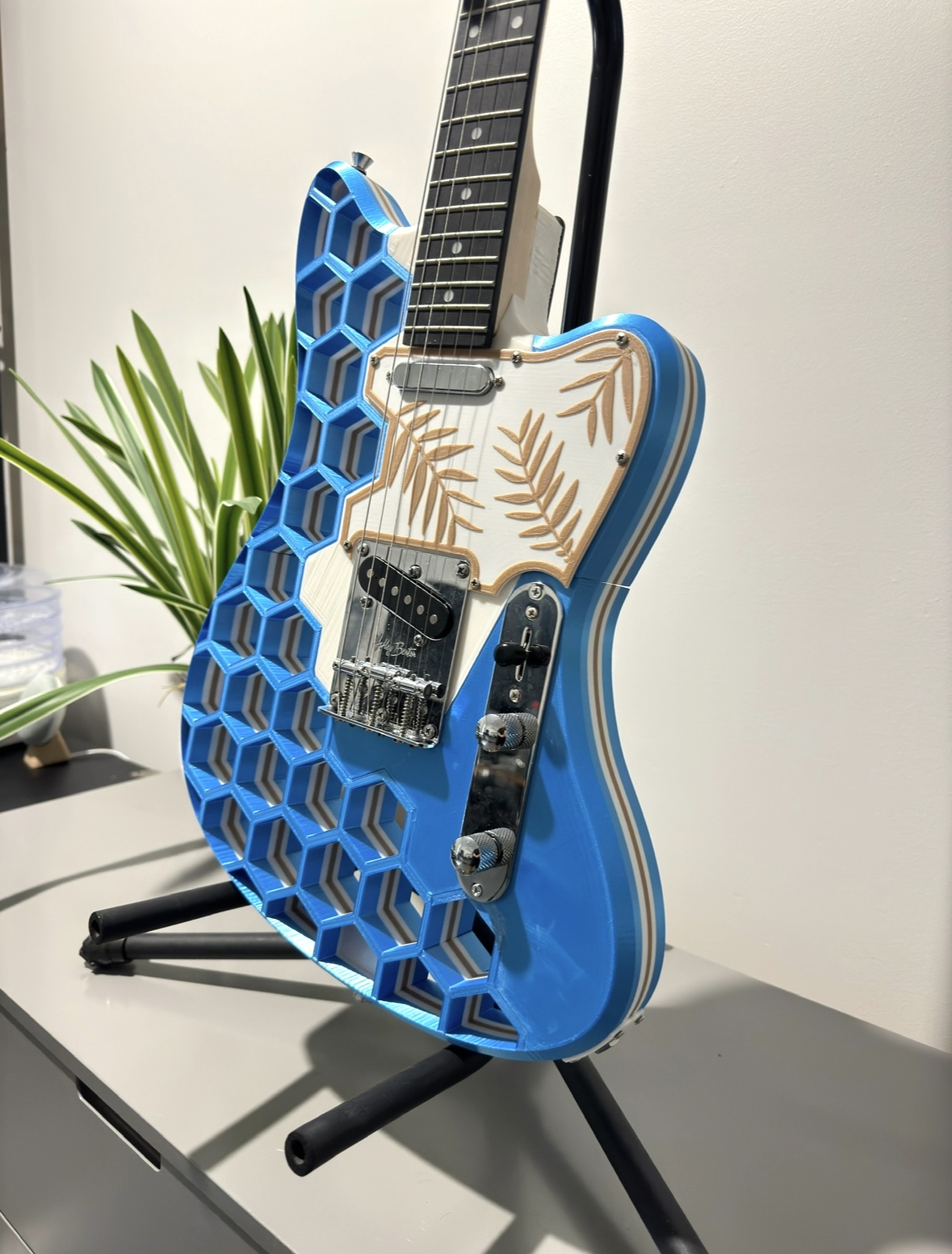 Prusacaster Palm Leaf Pickguard 2 Tone by PrettyFlyPrints | Download ...