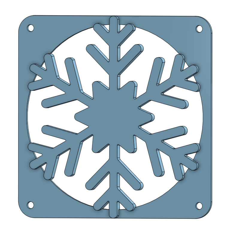 Snowflake 120mm Fan cover by CJ Bookheimer | Download free STL model ...