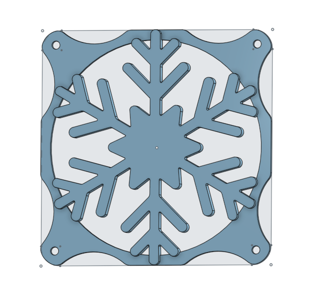 Snowflake 120mm Fan cover by CJ Bookheimer | Download free STL model ...