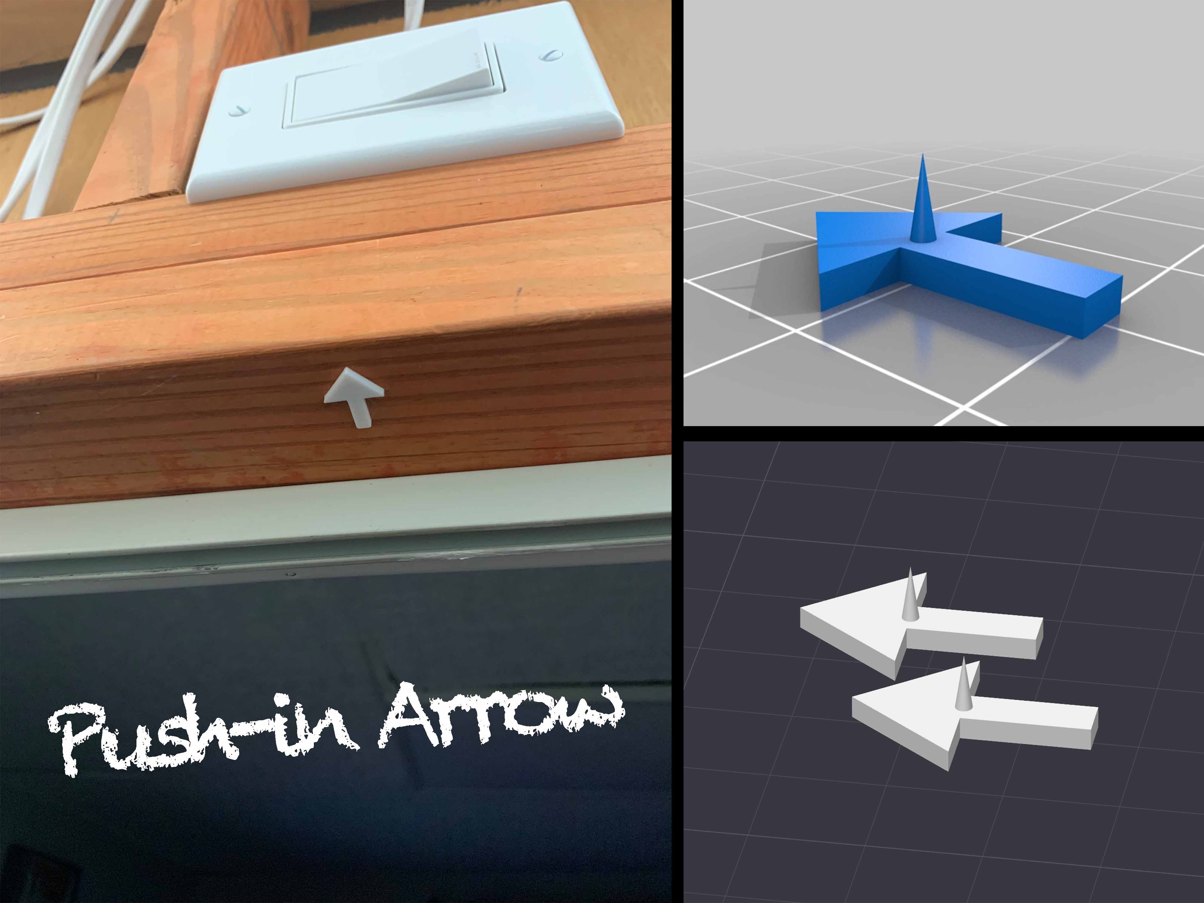 Push-in Arrow (with spike) by LTB3D | Download free STL model ...