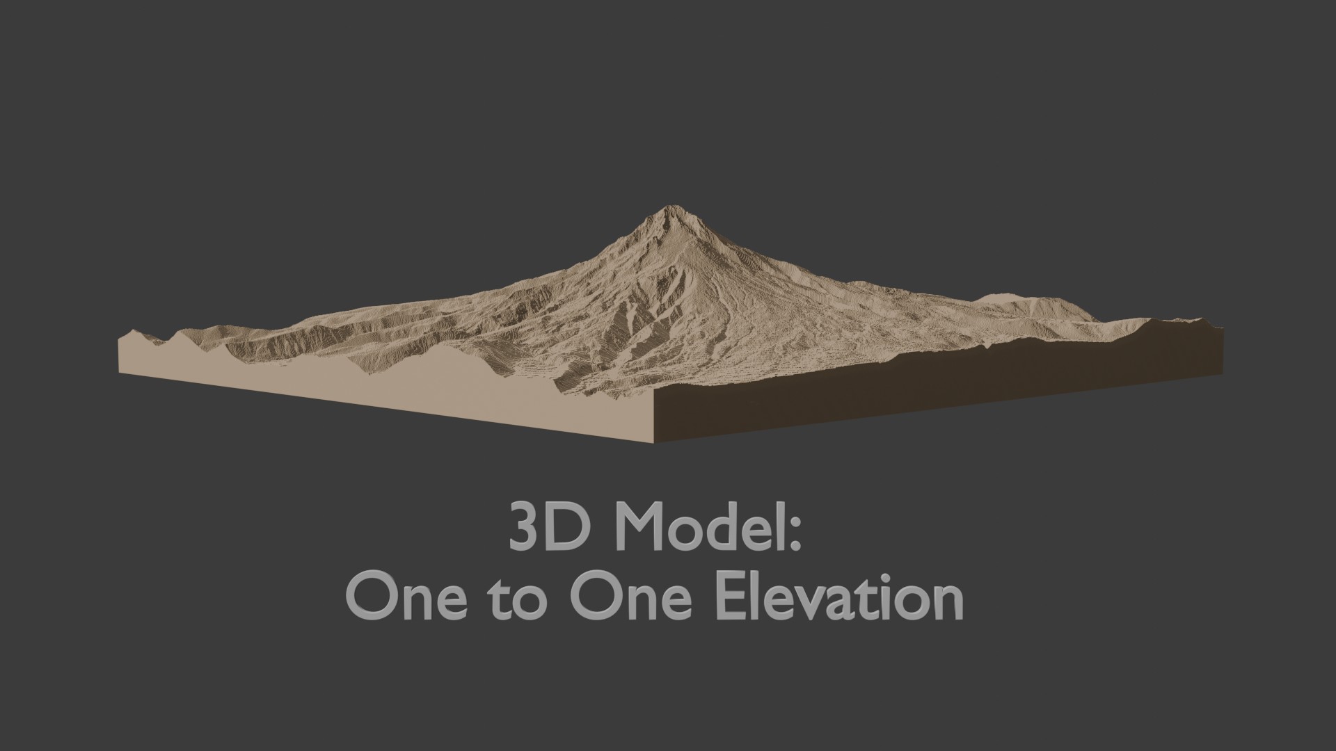 Mt Hood Model Topographic Elevation Map by GeoLitho | Printables Store