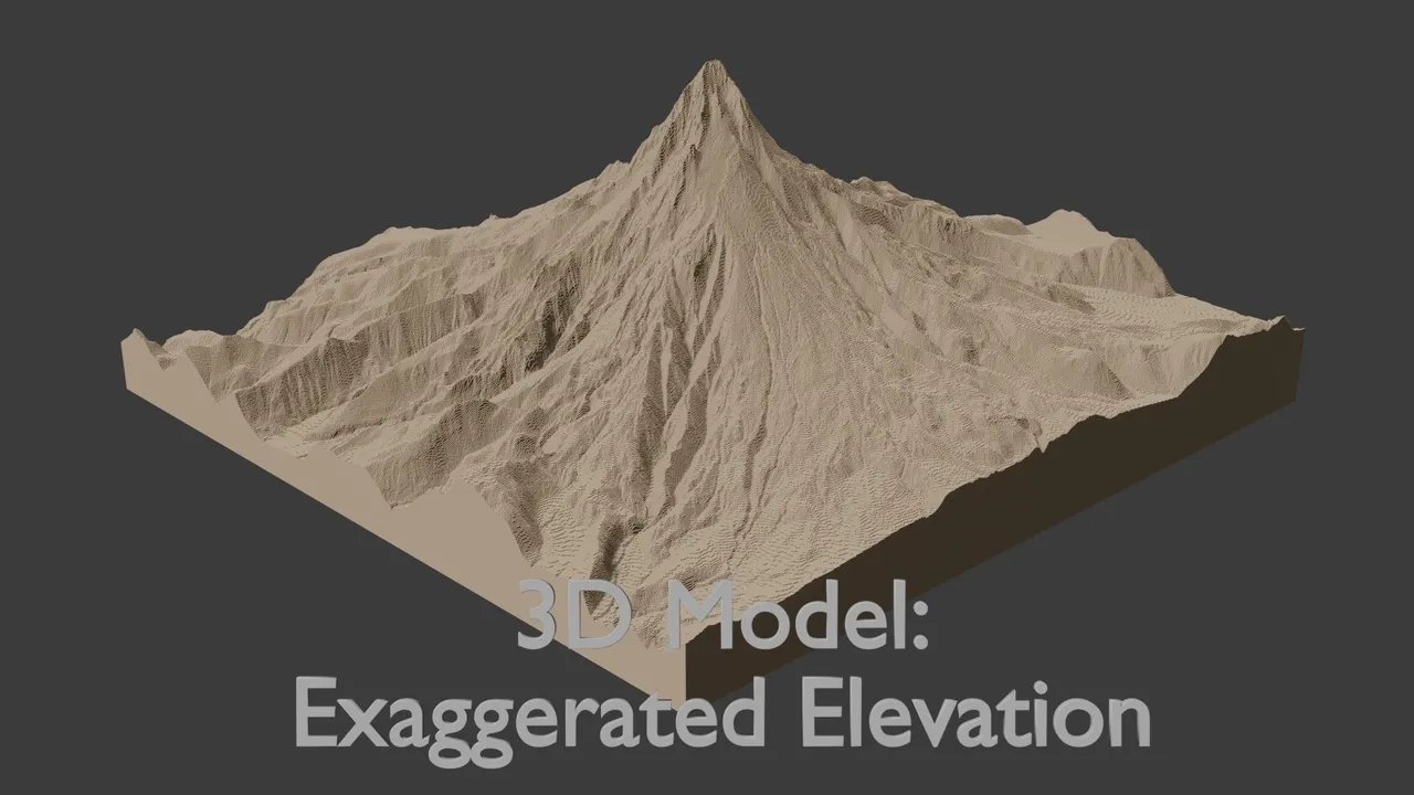 Mt Hood Model Topographic Elevation Map by GeoLitho | Download free STL model | Printables.com