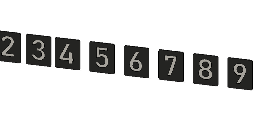 Multi Color Number Cards by techgems | Download free STL model ...