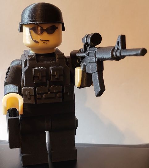 Lego Type Tactical Police Man by 3D Copper | Download free STL model ...