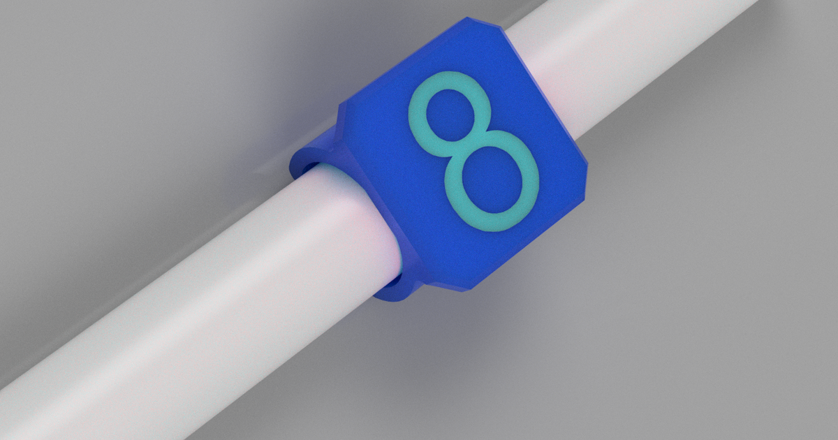 Ethernet network cable numbered tag by Ben Waywood | Download free STL ...