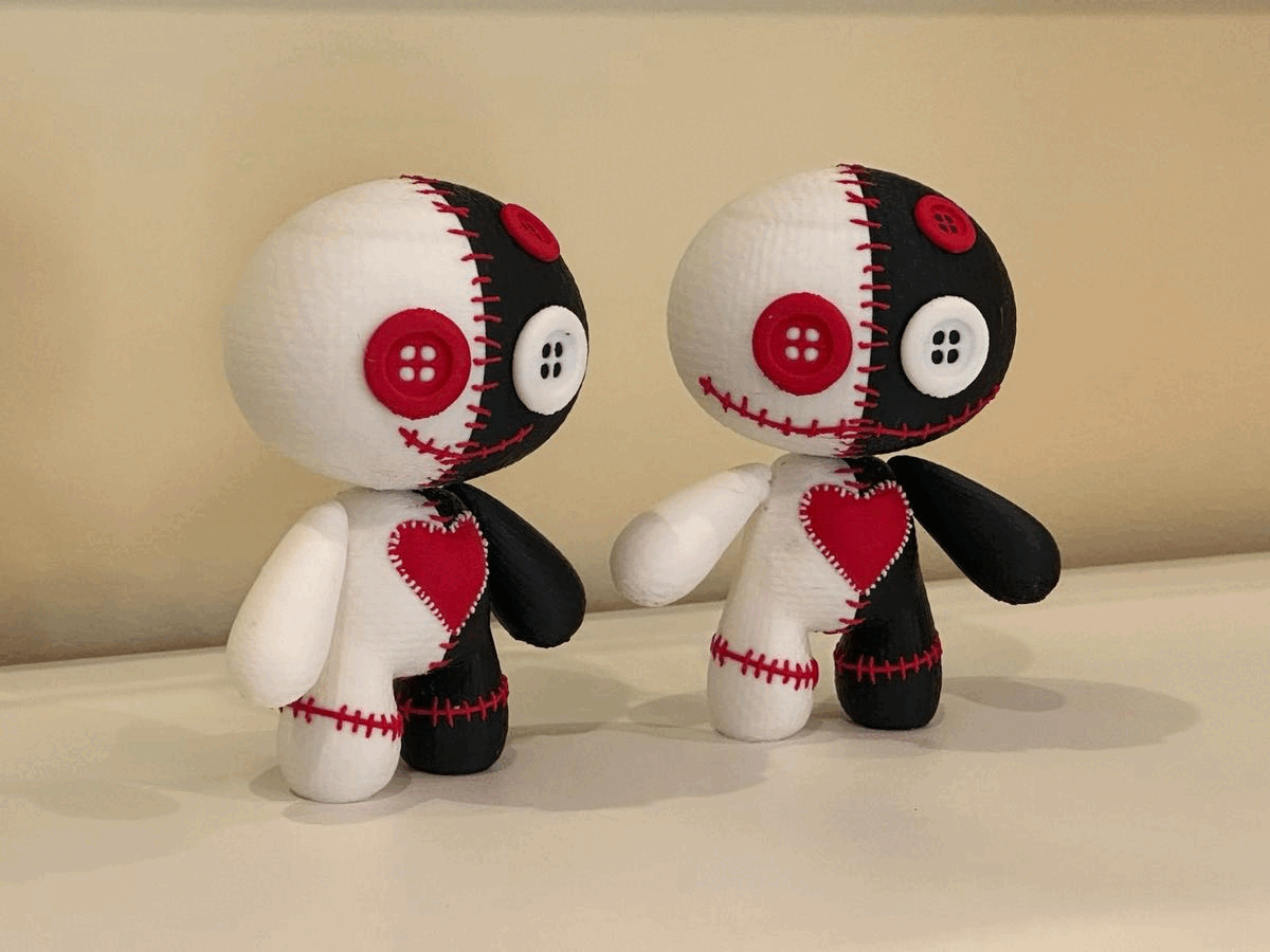 Cute Articulated Voodoo Toy (print-in-place) by 3DPrintable | Download ...