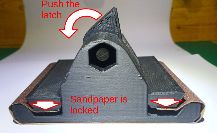 Sandpaper holder (with quick lock/unlock) by icepower | Download free ...