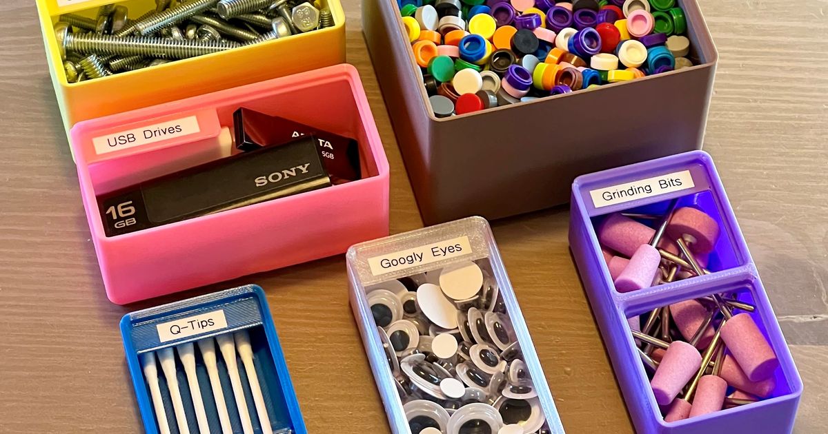 Gridfinity Bins medium size by Plastic Flow | Download free STL model | Printables.com