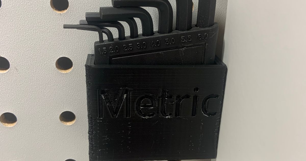 Metric Hex Key Peg Board Organizer by Johordan | Download free STL ...