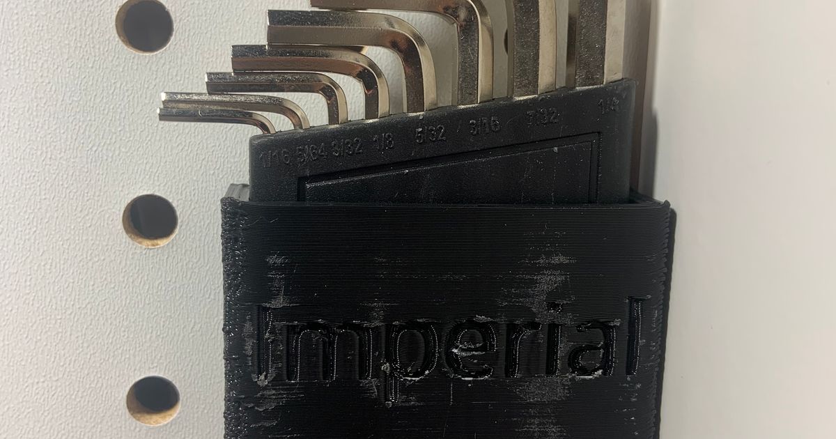 Imperial or Standard Hex Key Peg Board Organizer by Johordan | Download ...