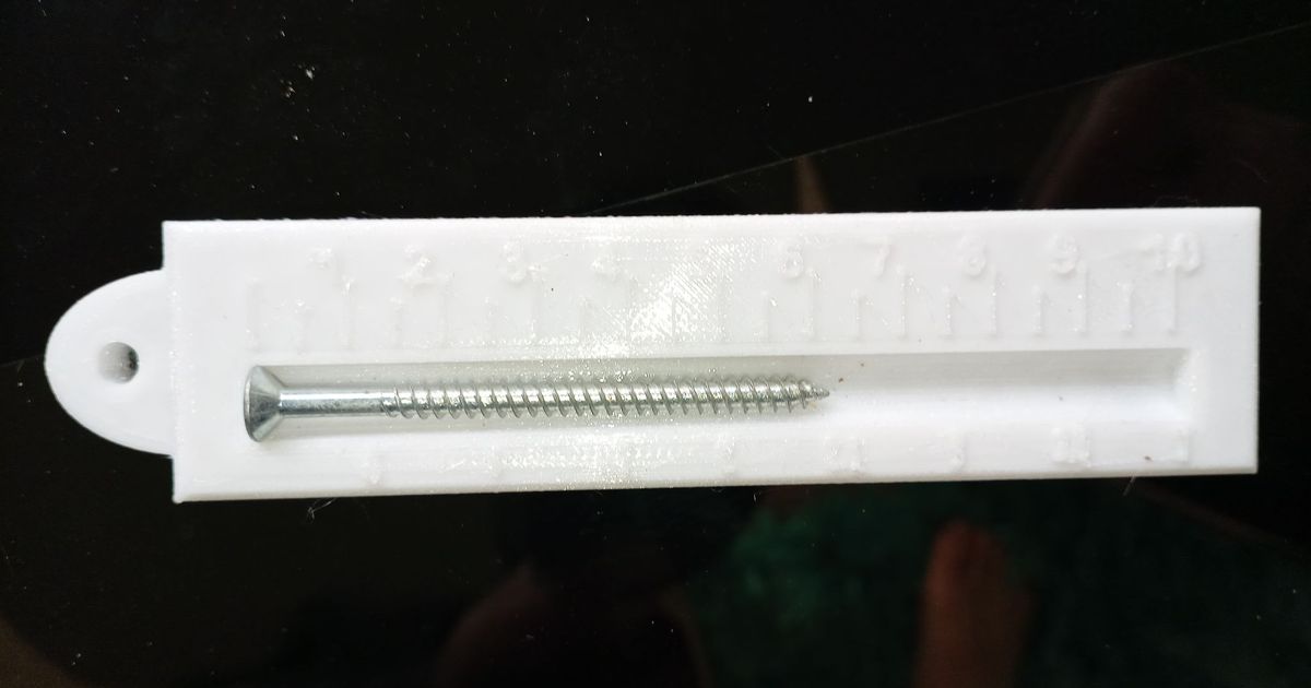 Screw ruler by Bluefrogman | Download free STL model | Printables.com