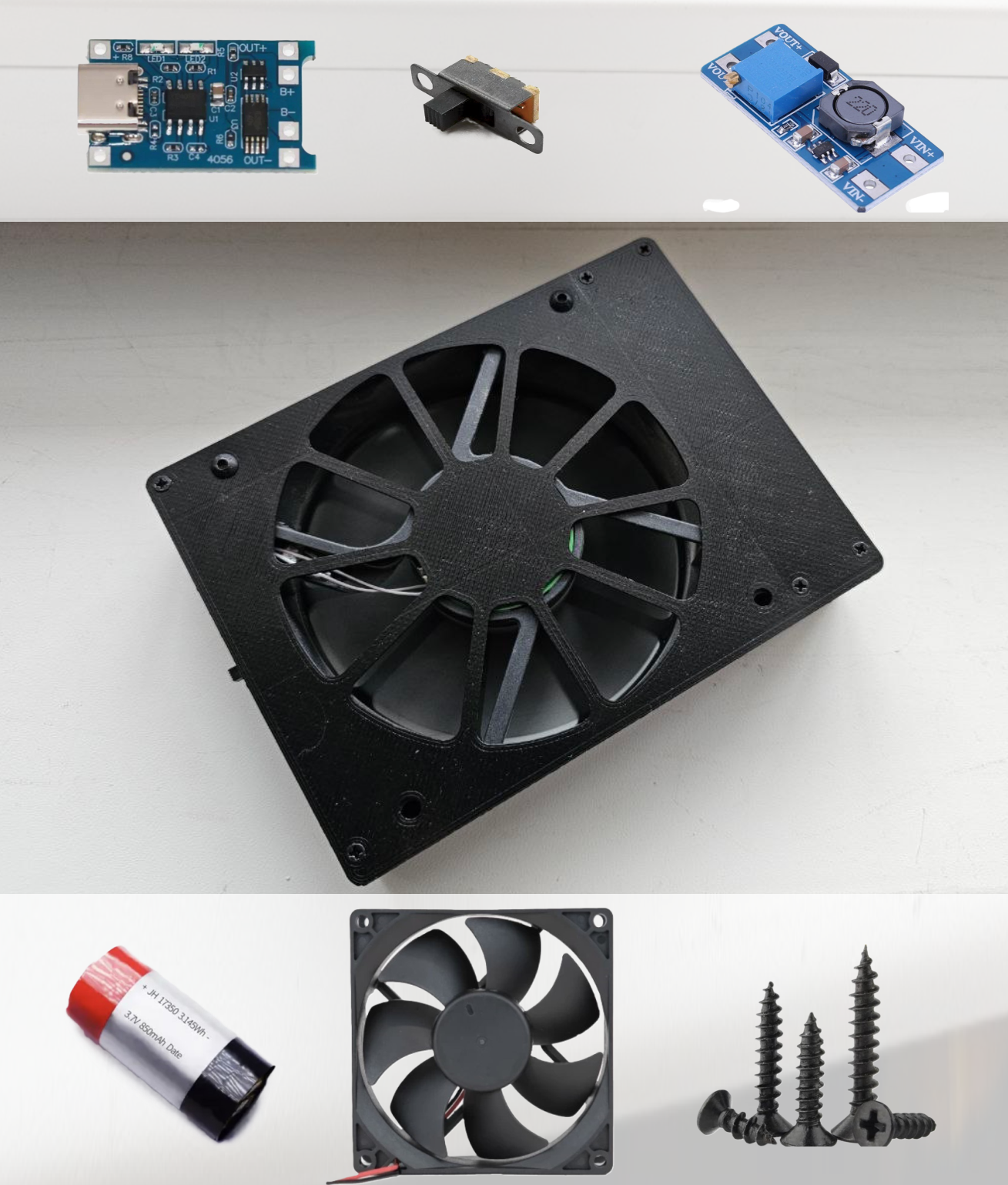 Battery powered 92mm PC Cooler by Dr. Failov | Download free STL model ...