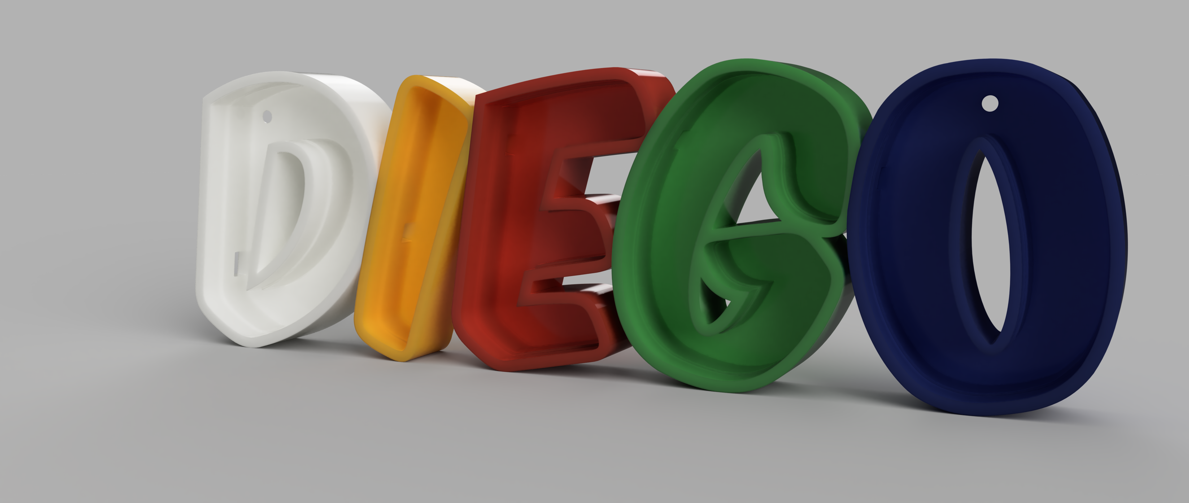 DIEGO LED Name Lamp by Sascha | Download free STL model | Printables.com