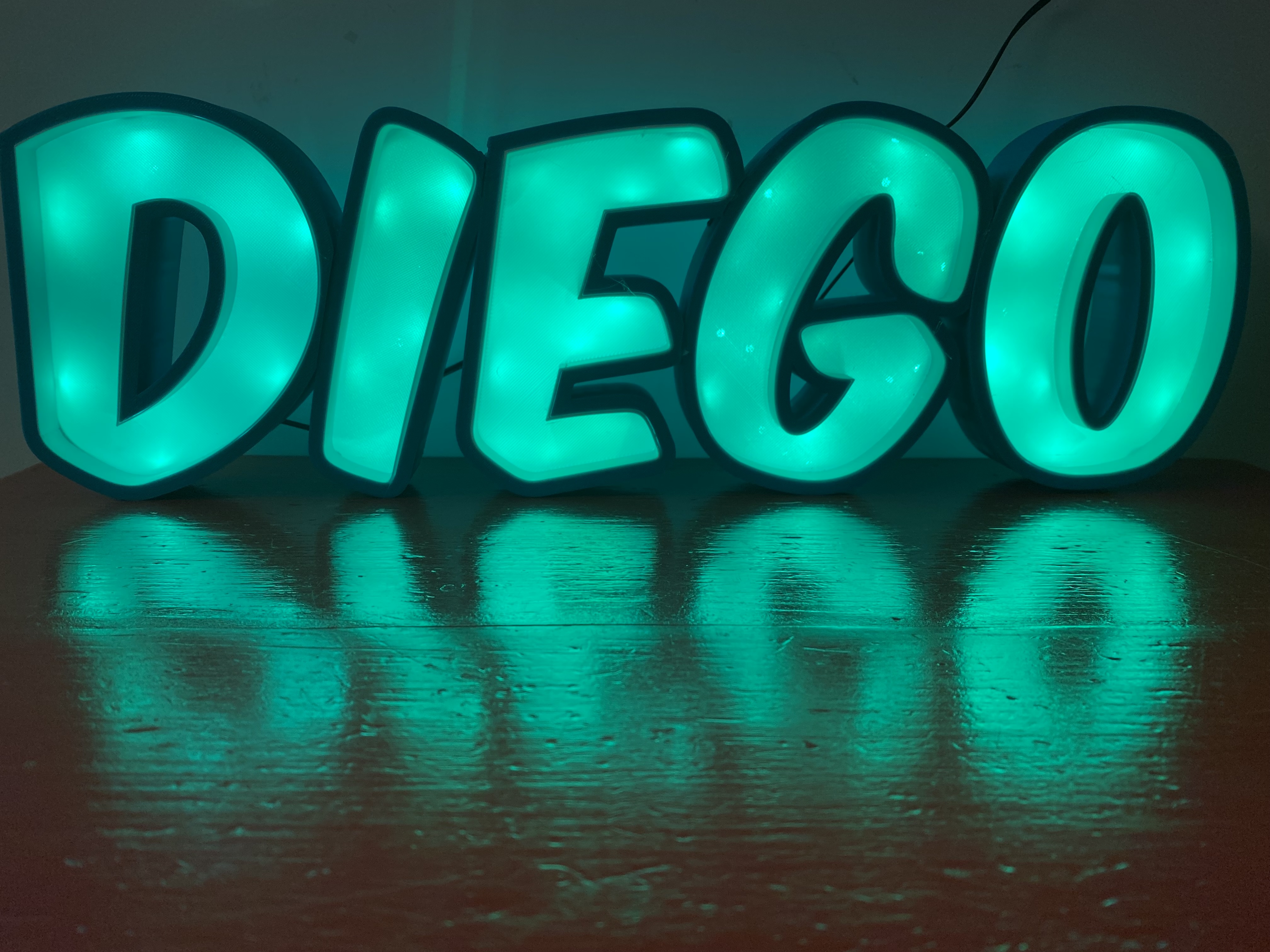 DIEGO LED Name Lamp by Sascha | Download free STL model | Printables.com
