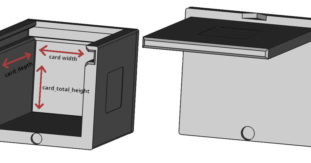 Parametrizable board game card box (source) by hoskeowl | Download free ...
