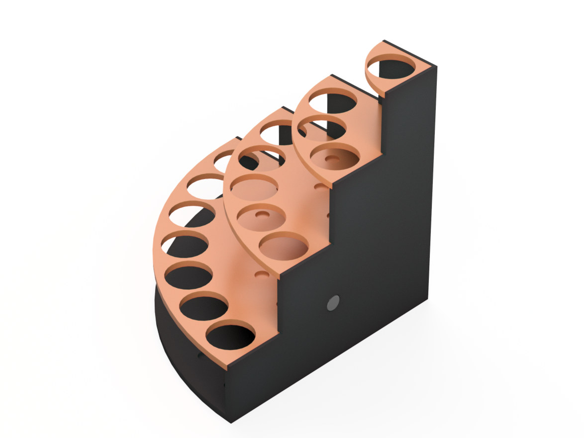 Paint Station 150-150-150 V-AP Rounded Corner Rack 16B by RedChurch Studio | Printables Store