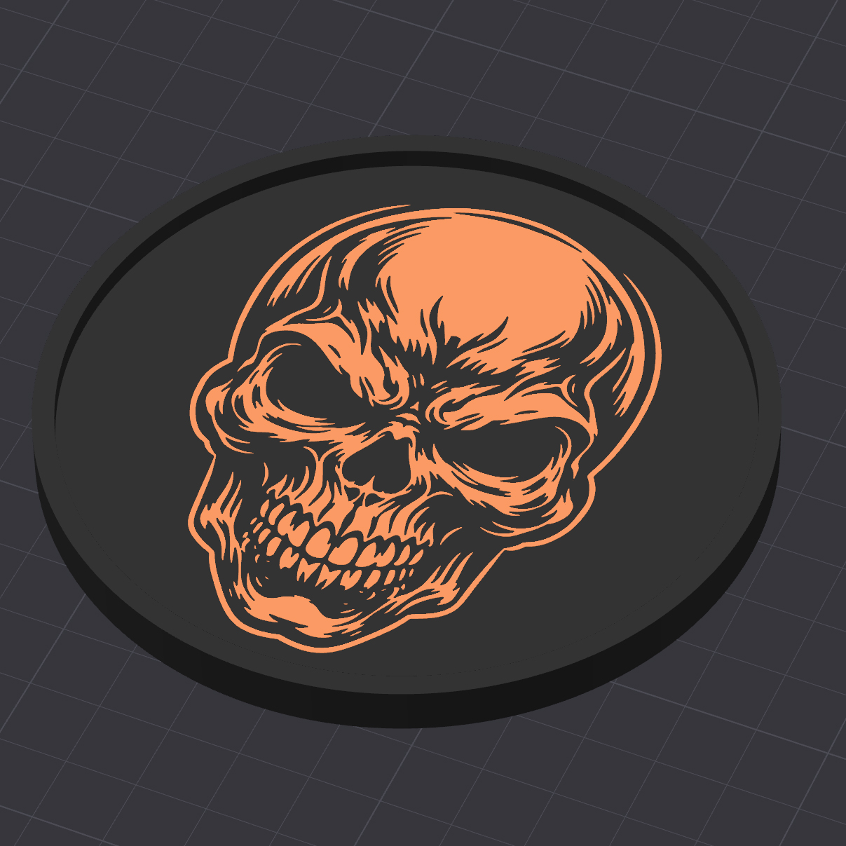 Skull coaster holder including 3 coasters in a value pack by Qu3D 3D ...