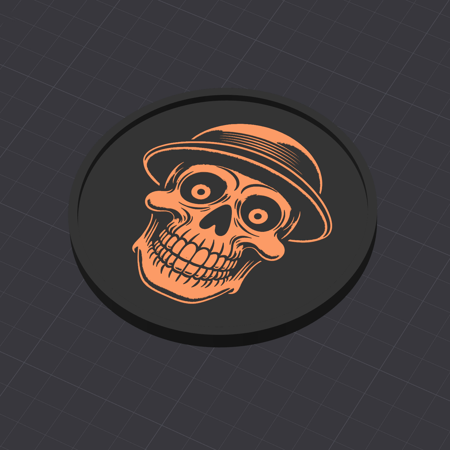 Skull coaster holder including 3 coasters in a value pack by Qu3D 3D ...